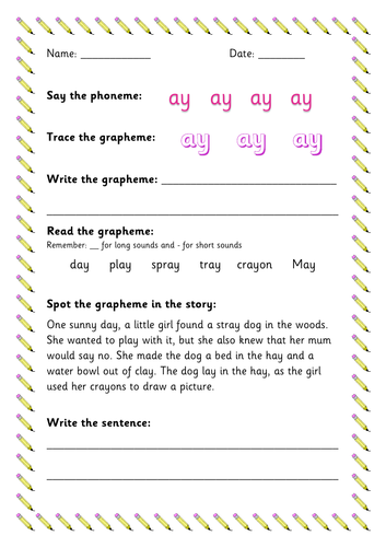 Phase 5 Worksheets ALL SOUNDS | Teaching Resources