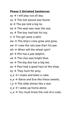 Phase 5 Worksheets ALL SOUNDS | Teaching Resources