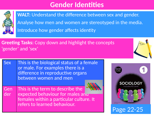 Sociology #SOCCUID Culture, Socialisation and Identity Lesson 30 Gender ...