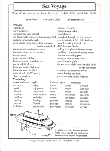 Travel by Sea | Teaching Resources