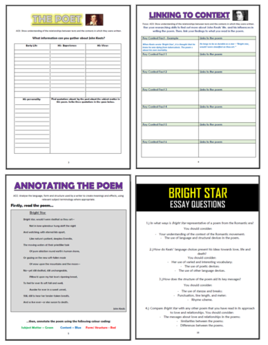 Bright Star Comprehension Activities Booklet! | Teaching Resources