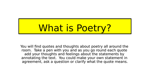 What is Poetry? | Teaching Resources