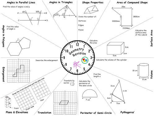 5 GCSE Foundation Mixed Revision Clocks with Answers (FREE) | Teaching ...