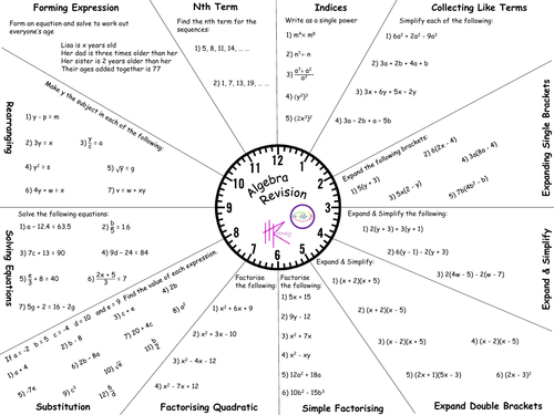 5 GCSE Foundation Mixed Revision Clocks with Answers (FREE) | Teaching ...