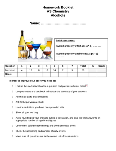 AQA AS Level Unit 3 Section 3 Alcohols (Oxidation, Required practical 5 ...