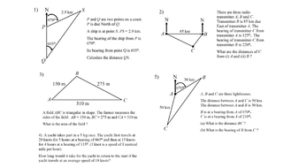 Bearings using Sine and Cosine Rule | Teaching Resources