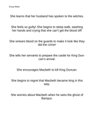 Y4 Macbeth: Lady Macbeth Timeline Differentiated | Teaching Resources
