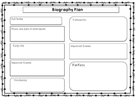 Biography plan | Teaching Resources