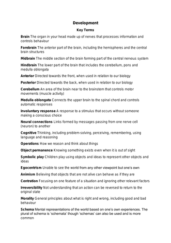 GCSE Edexcel Psychology Revision booklets for paper 1 | Teaching Resources