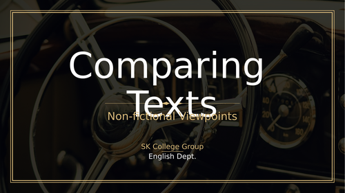 AQA 8700/2 GCSE English Language Paper 2 Question 4 Comparisons ...