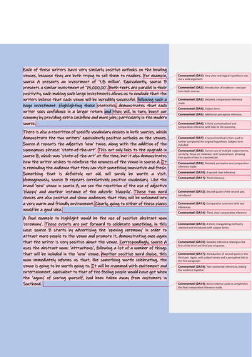 AQA 8700/2 GCSE English Language Paper 2 Question 4 Comparisons ...