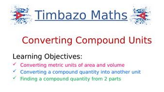 Converting Compound Units | Teaching Resources