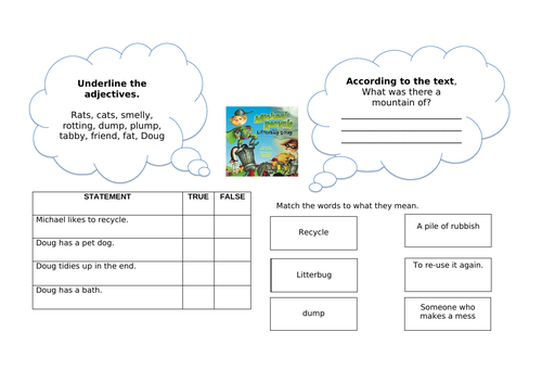 Michael Recycle Meets Litter Bug Doug - Guided reading - Year 1 ...