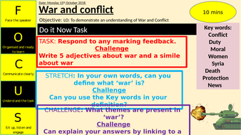 War and Conflict poetry | Teaching Resources