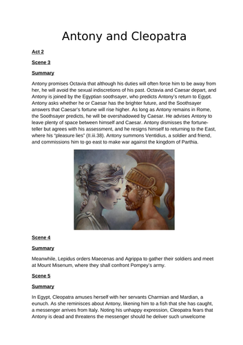 Antony and Cleopatra | Teaching Resources