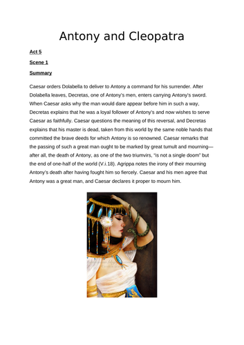 Antony and Cleopatra | Teaching Resources