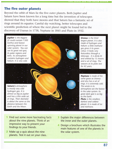 Earth and Beyond planning unit Year 5 | Teaching Resources