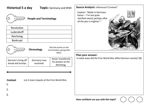 AQA Germany Democracy and Dictatorship 5 A Day Revision | Teaching ...