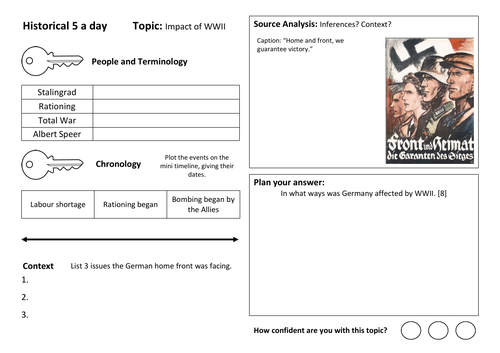 AQA Germany Democracy and Dictatorship 5 A Day Revision | Teaching ...