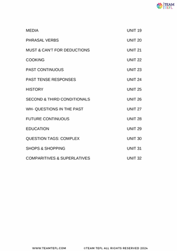 ESL TEFL Curriculum Course Book B1 Intermediate 50+hrs | Teaching Resources