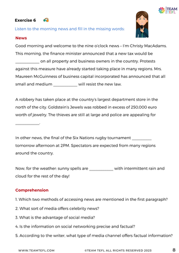 ESL TEFL Curriculum Course Book B2 Upper Intermediate | Teaching Resources