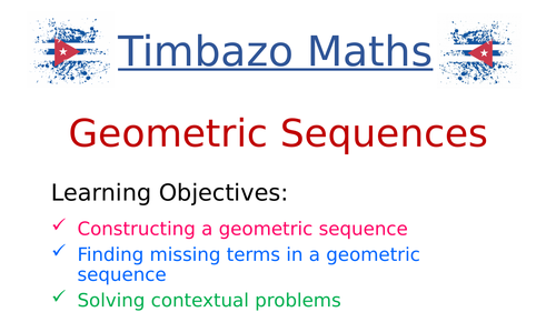 Geometric Sequences | Teaching Resources