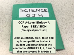 OCR A-level Biology A PAPER 1 REVISION (Biological processes ...
