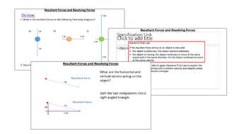 AQA Physics Paper 2 Revision - Resultant forces and resolving forces ...