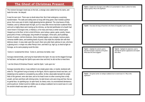'A Christmas Carol' Extract Analysis - Revising the Christmas Spirits ...