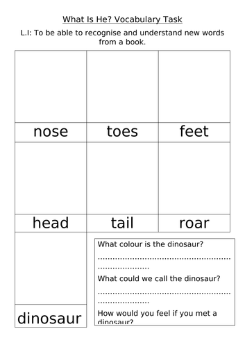 Rigby Star Red Level: "What is he" tasks | Teaching Resources
