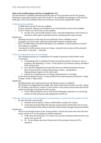 Edexcel Government and Politics - US Elections and Voting Short Answer ...