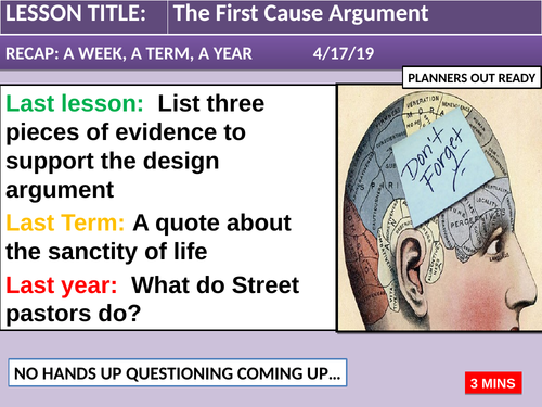 FIRST CAUSE ARGUMENT AND EVALUATION | Teaching Resources