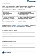 Spanish Tourist Leaflet Homework (KS4) | Teaching Resources