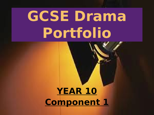 GCSE Drama Portfolio PPT | Teaching Resources
