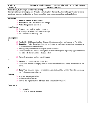 The Visit & A Dolls House - Ibsen and Durrenmatt- A Level Drama 17 ...