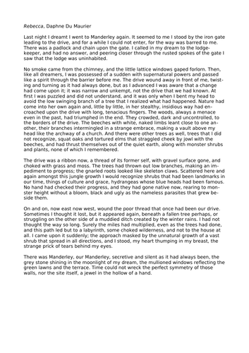 GCSE English Language: Rebecca structure analysis and creative writing ...