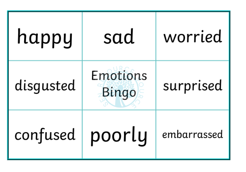 Emotions Bingo | Teaching Resources