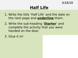 AQA GCSE Physics Half Life | Teaching Resources