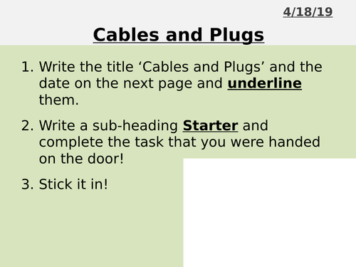 AQA GCSE Physics Cables and Plugs | Teaching Resources