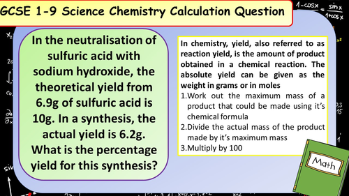 £1 ONLY: 75 GCSE Chemistry (Science) Quantitative Chemistry Revision ...