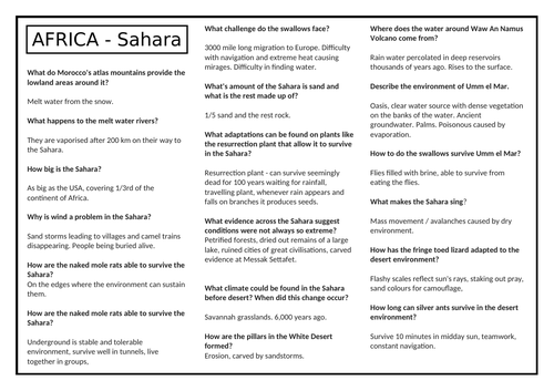 Sahara Desert - Africa Documentary | Teaching Resources