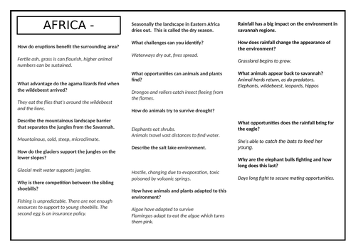 Savannah - Africa Documentary | Teaching Resources