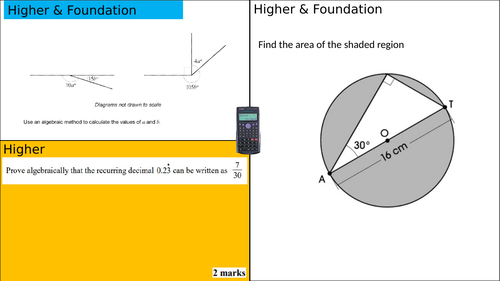 GCSE 9-1 Maths Starters (Target Grades 4-6) | Teaching Resources