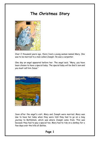 The Christmas Story (5-page booklet) | Teaching Resources