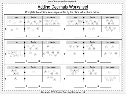 Adding Decimals (with the same number of decimal places) - Year 5 ...