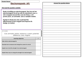 KS3 Electromagnets six mark question | Teaching Resources