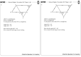 Angles Around Parallel Lines - Foundation & Higher GCSE Questions ...