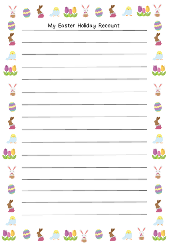 Easter Holiday Recount | Teaching Resources