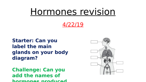 Homeostasis & response revision lessons | Teaching Resources
