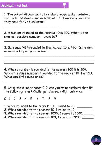 Y3 Rounding Outstanding Maths Interview Lesson | Teaching Resources